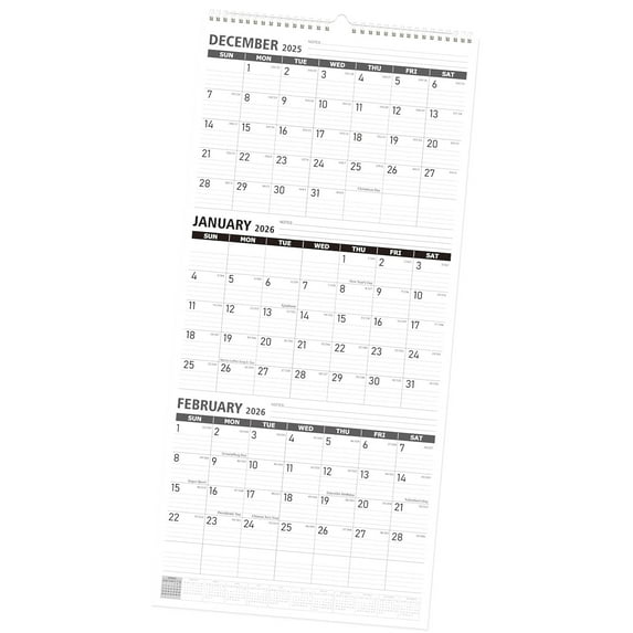 Hotbar Wall Calendar 2026, 12 Month Wall Calendar 2026 Vertical Runs ...
