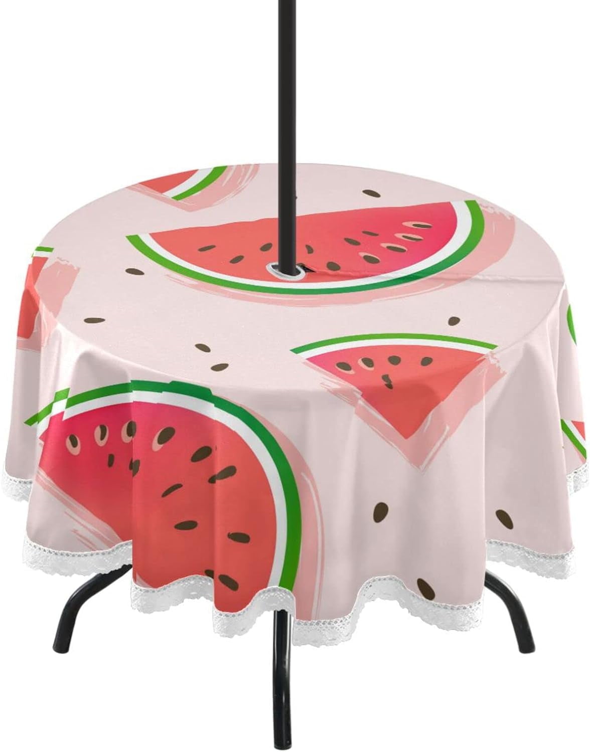 Hotbar Watermelon Round Tablecloth 60 Inch, Outdoor Indoor Table Cloths ...