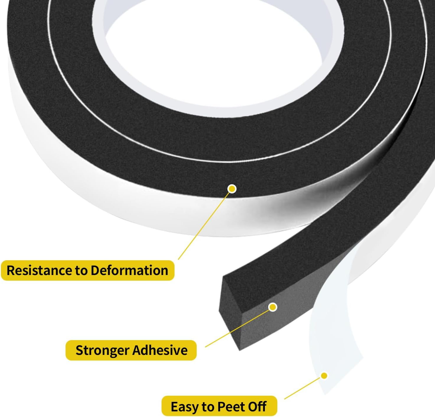 Hotbar Weather Stripping Door Seal Strip, 1 Inch Wide X 3/4 Inch Thick X 13 Feet, for Doors ...