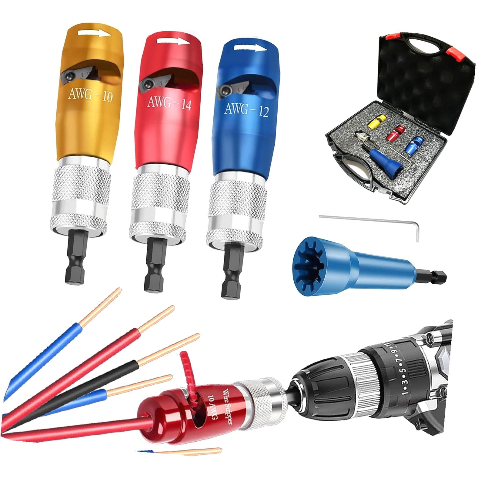 Hotbar Wire Stripper for Drill, 2025 US Standard 10-14 AWG Wire ...