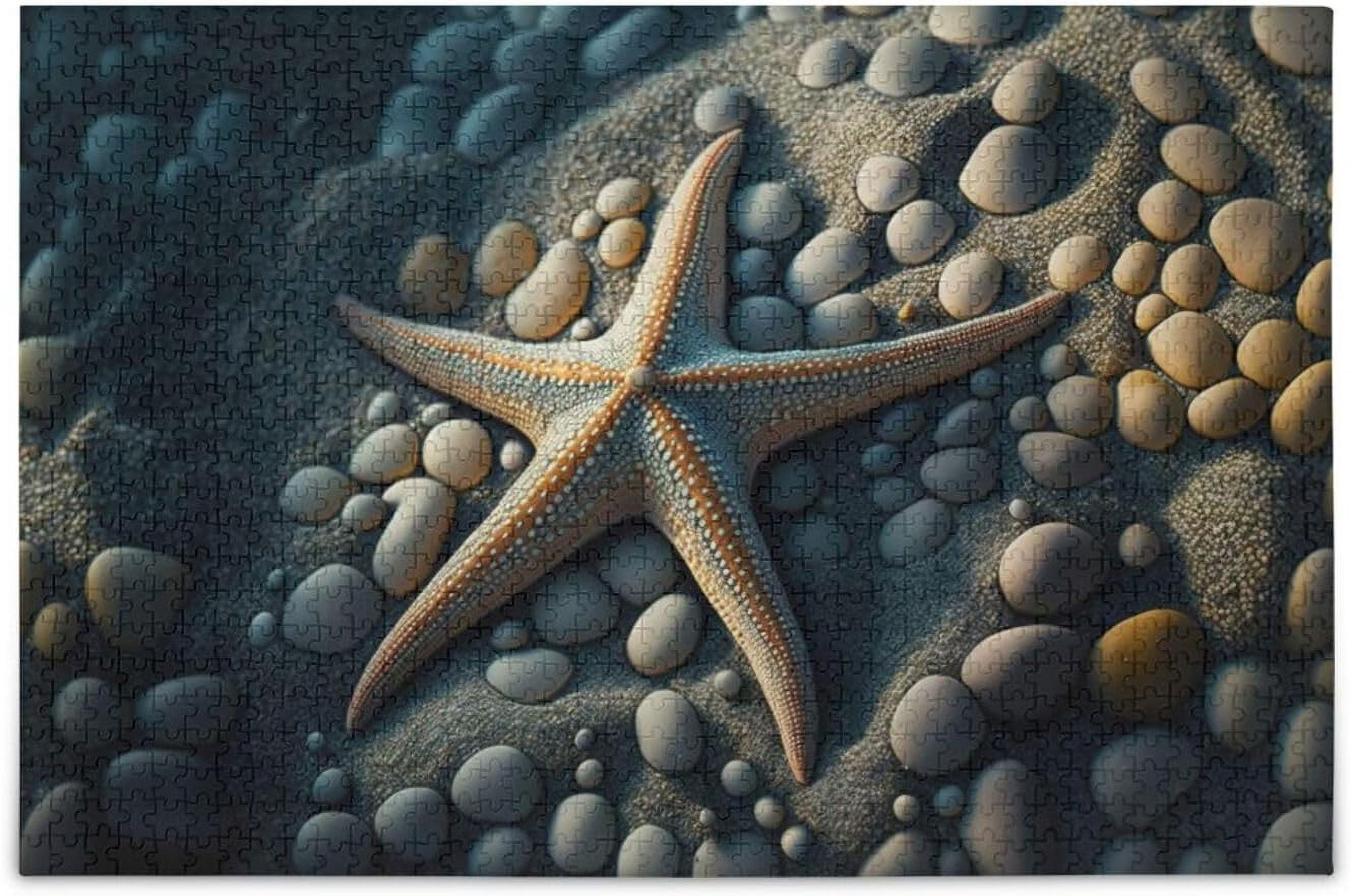 Hotbar Wooden Jigsaw Puzzle 500 Pieces Starfish Beach Print, Zigsaw ...