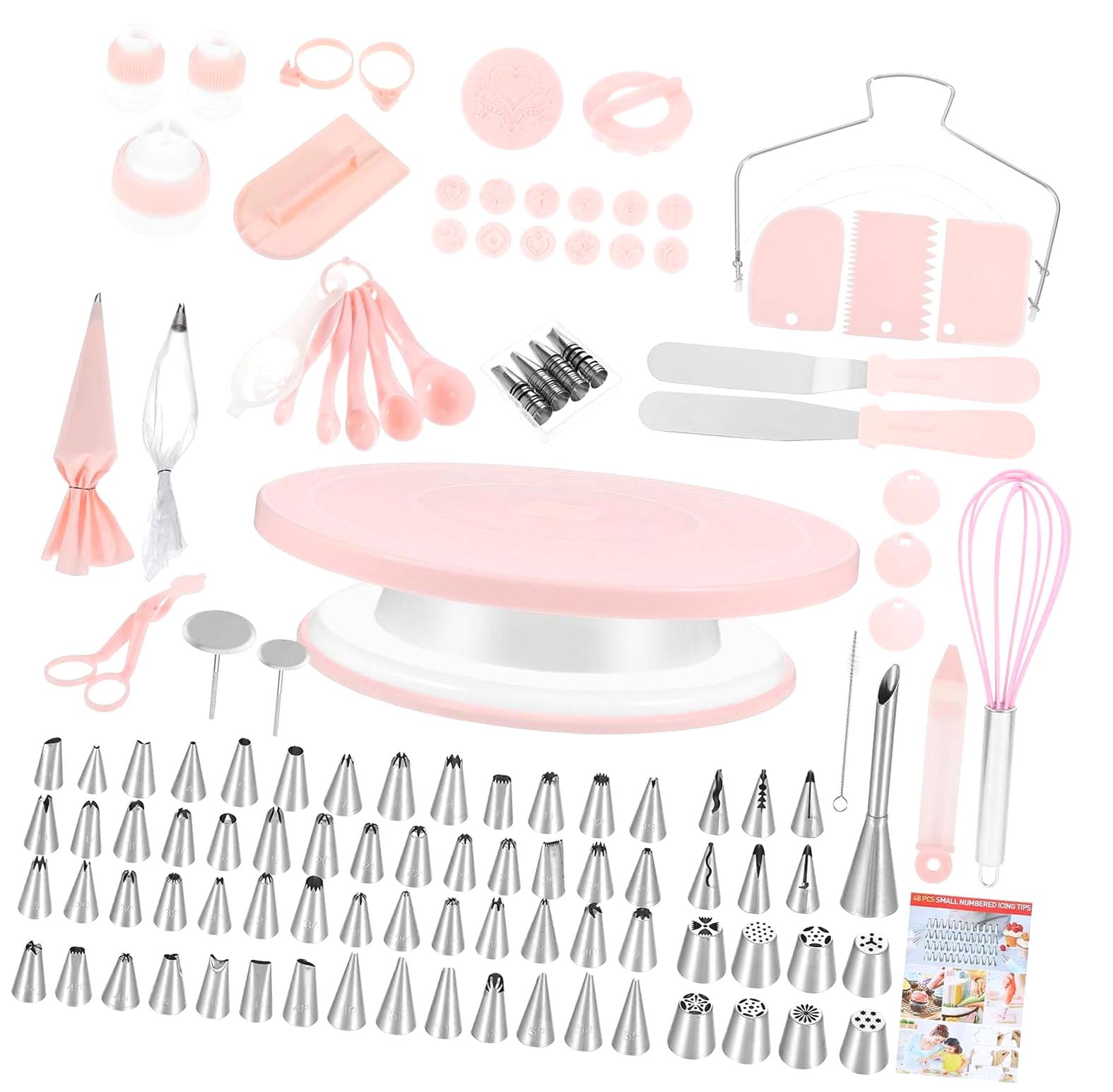 Hotbar s, Rotating Cake Stand For , 64 Tips, 32 Piping Bags, 3 Scrapers ...