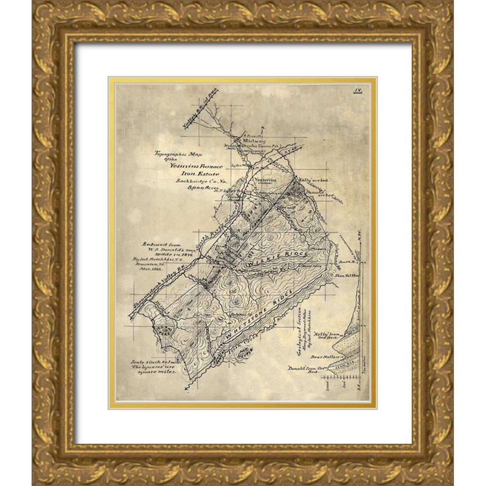 Hotchkiss 26x31 Gold Ornate Wood Framed with Double Matting Museum Art ...