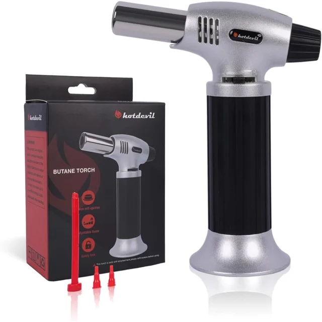 Hotdevil Butane Torch 10G Refillable Cooking Kitchen Torch Adjustable ...