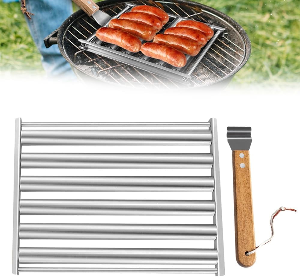Hotdog Roller Stainless Steel Sausage Roll Rack, 2025 New Rolling Hot ...