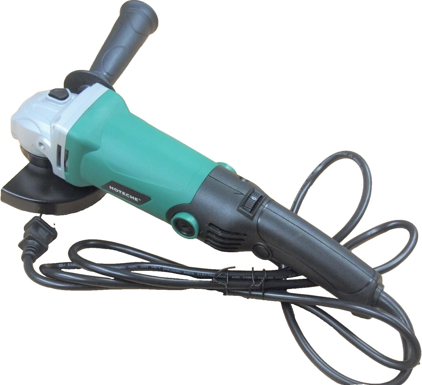 Hoteche 4-1/2" Electric Variable Speed Angle Grinder Trigger Grip Long ...