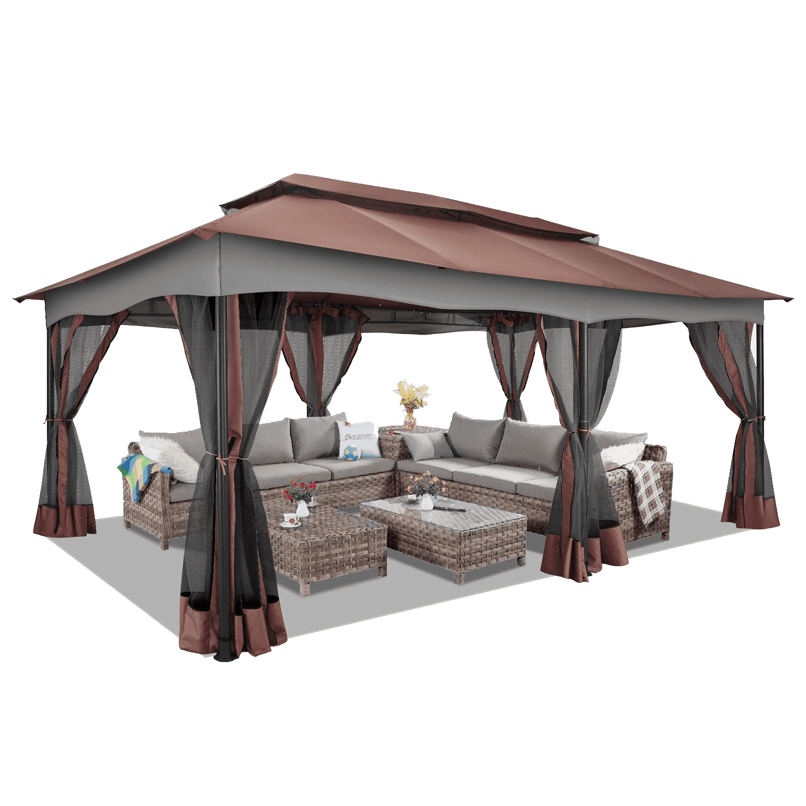 Hoteel 12x20 Heavy Duty Canopy Shelter, Weatherproof, with Sandbags ...