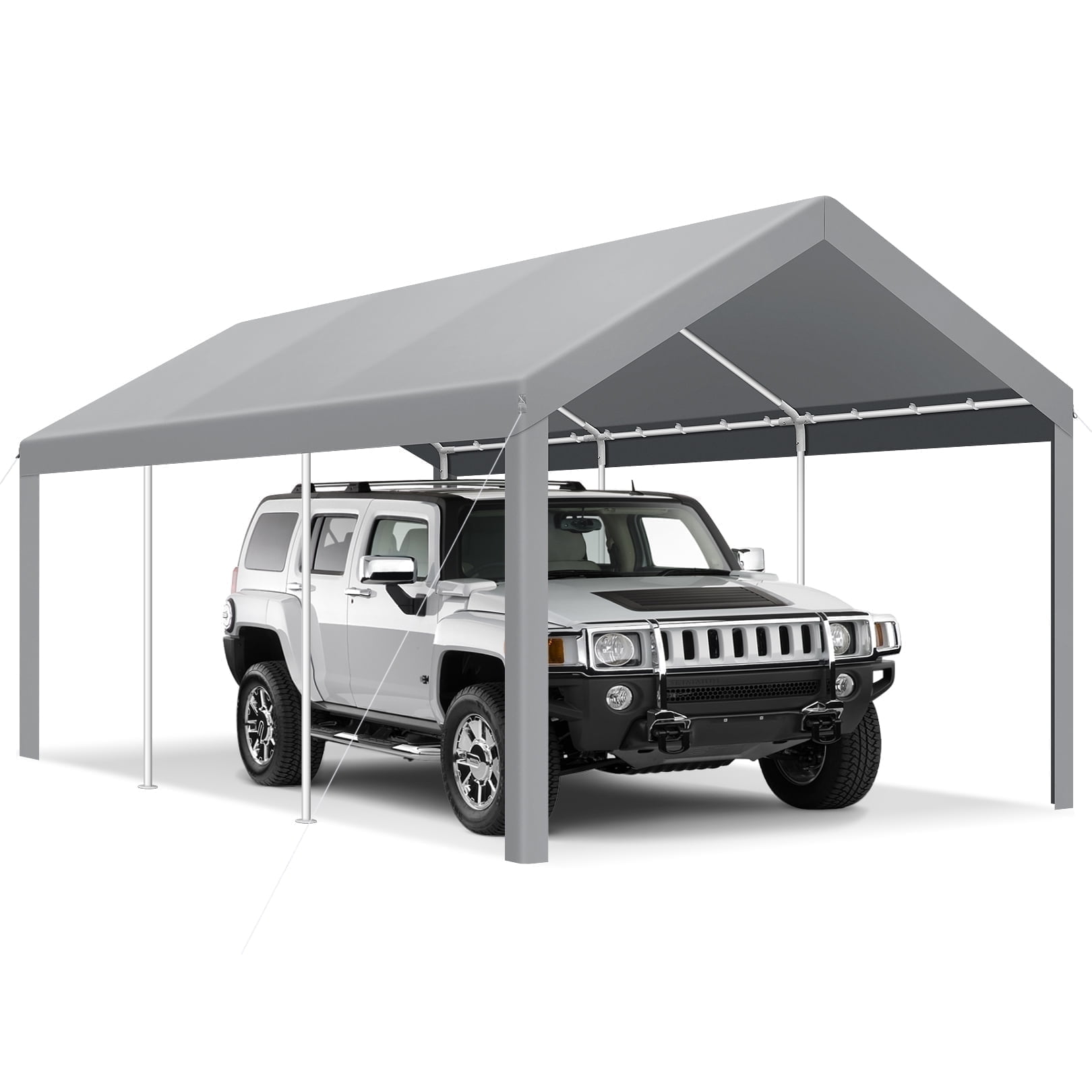 Hoteel Carport 10'x20' Heavy Duty Canopy, Portable Garage Metal Steel ...