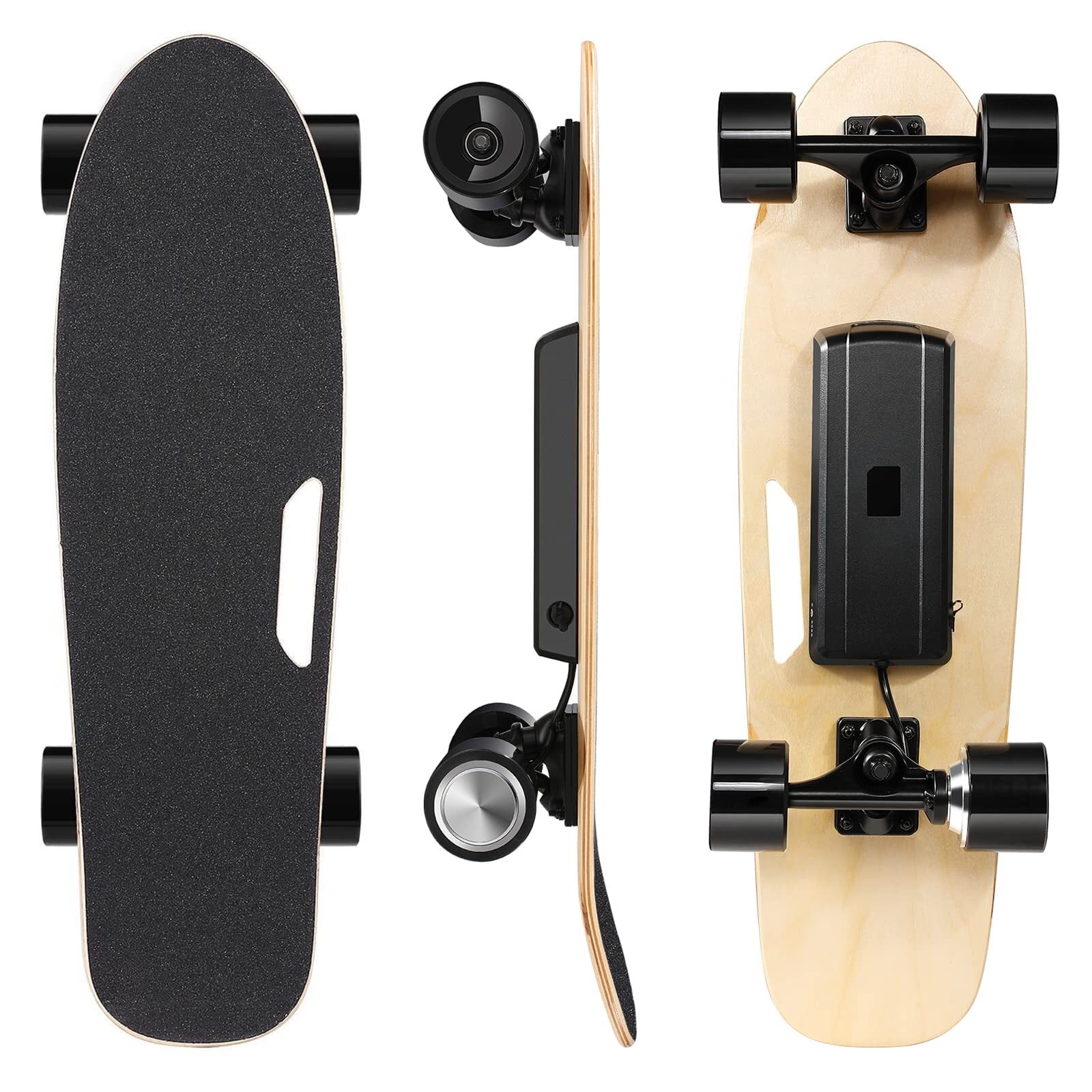 CAROMA 350W Longboard Electric Skateboard with Remote, 12.4 mph Speed ...