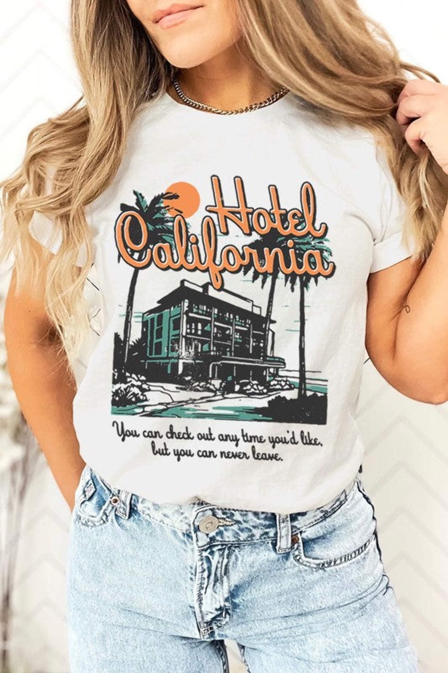 Hotel California Beach Summer Graphic T Shirts - Walmart.com
