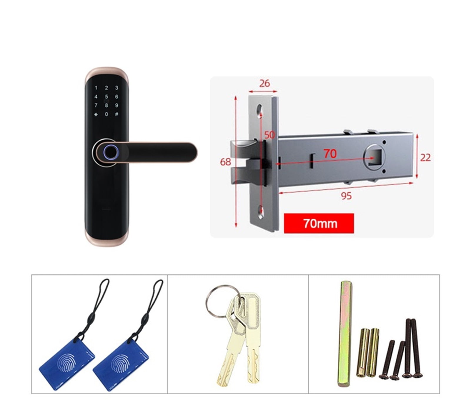 Hotel Fingerprint Door Lock WiFi Bluetooth Remote Control Electronic ...
