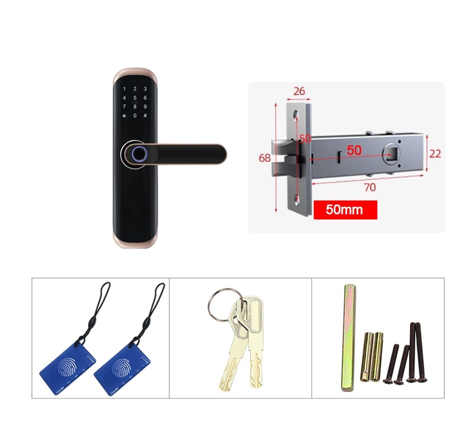 Hotel Fingerprint Door Lock WiFi Bluetooth Remote Control Electronic ...