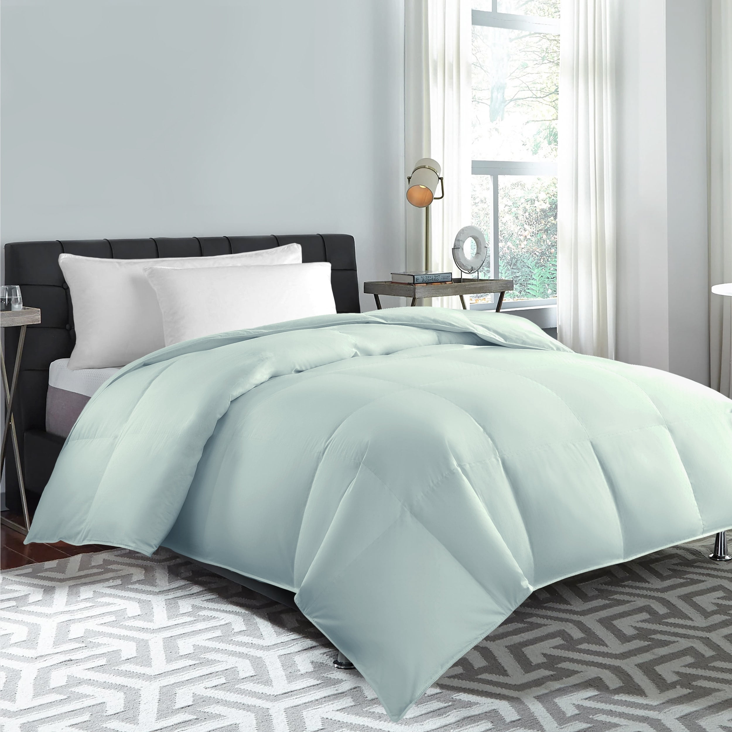 Hotel Grand Color Feather And Down Comforter Light Blue King - Walmart.com