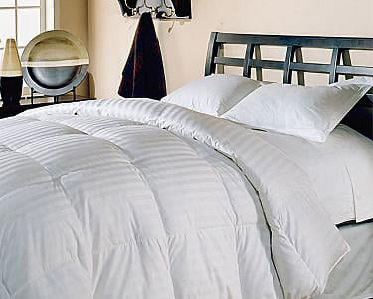 Hotel Grand Oversized Damask Stripe White Down Comforter King - Walmart.com
