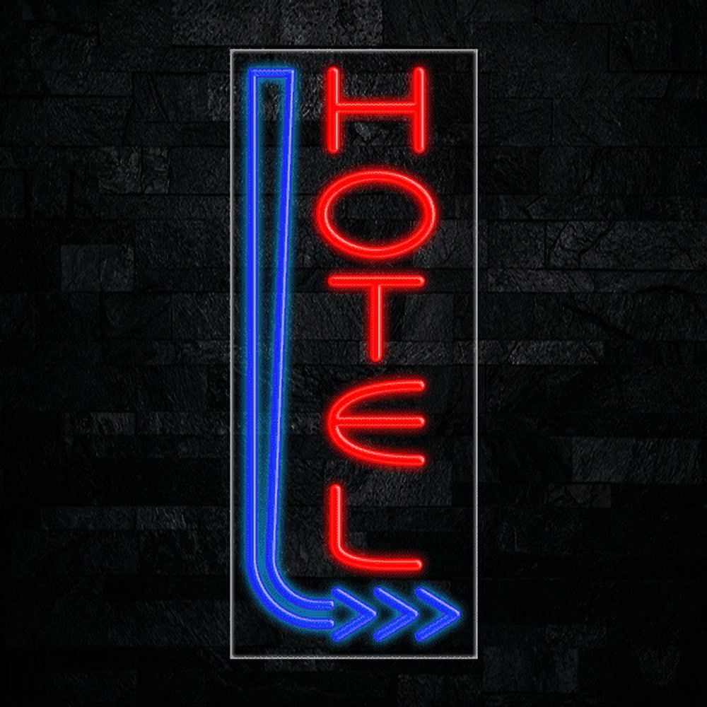 Hotel LED Neon Sign 12"L x 30"H #31576 - Walmart.com