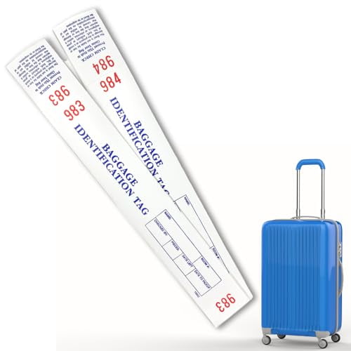Hotel Luggage Claim Tag with Easy Stick Adhesive, Serial Numbering, and ...