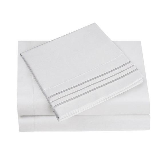 H C Collection Hotel Luxury Bed Sheet & Pillowcase Set, 1800 Series ...