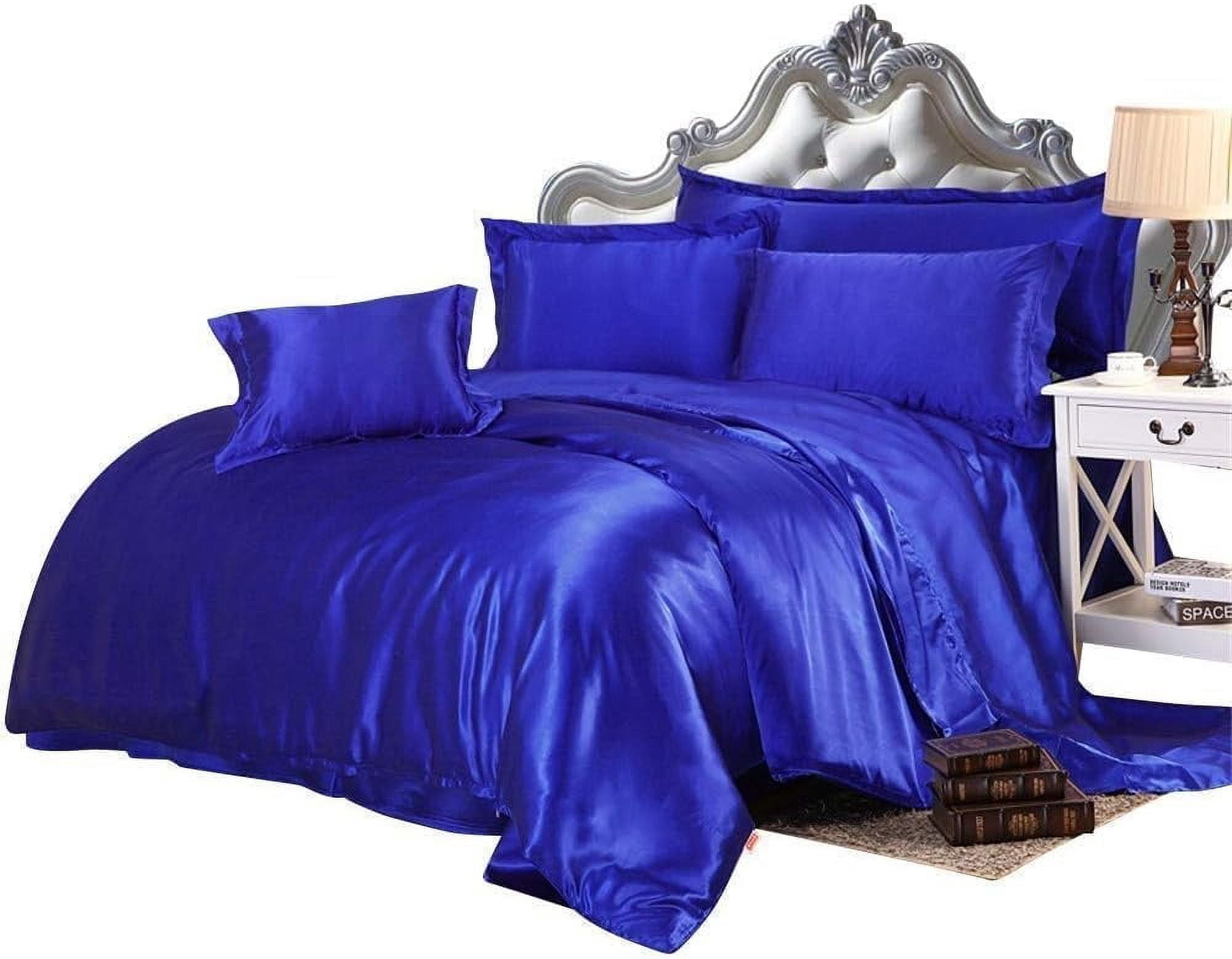Hotel Luxury Silk Satin 5 Piece Comforter Set- All Season Comforter ...
