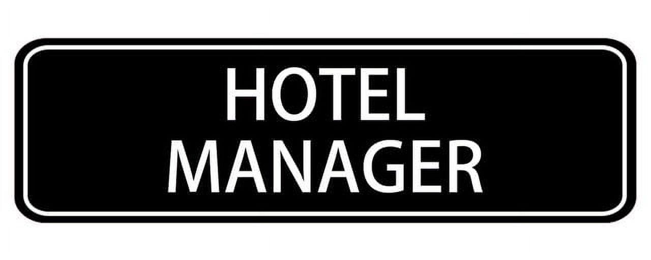 Hotel Manager Sign,10 X 3 Inches Acrylic Plaque With Strong Adhesives ...