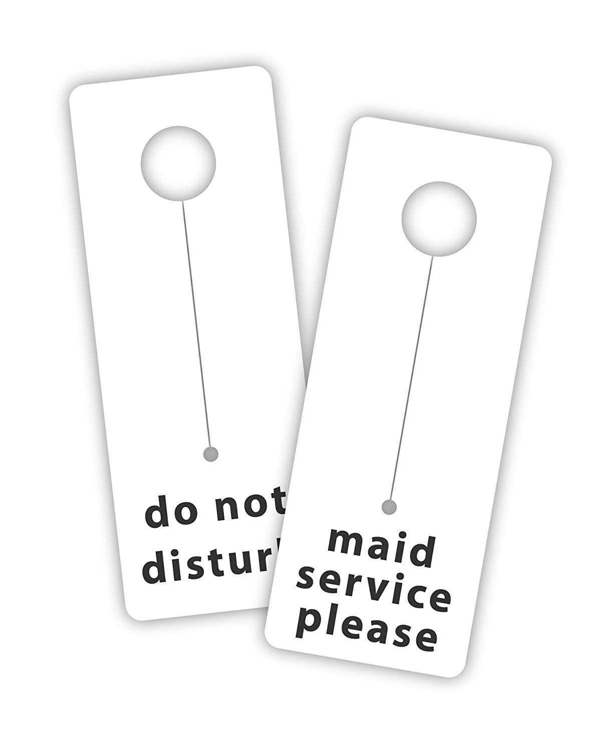 Hotel & Motel Do Not Disturb/Maid Service Door Tag Hanger 3x8" Sign ...