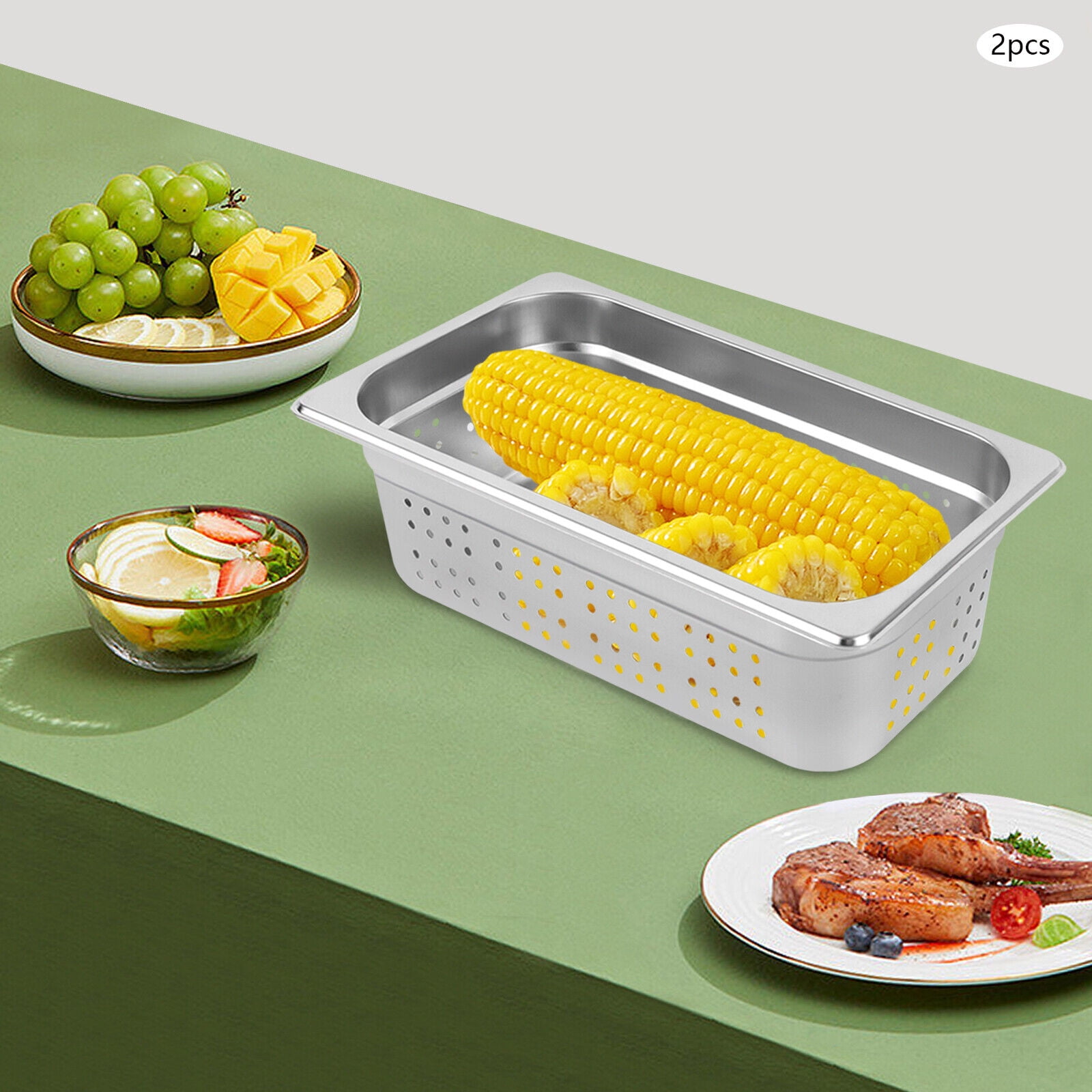 Hotel Pan For Restaurants, Hotels, Catering Companies 2-Pack 1/3 Size 6 ...