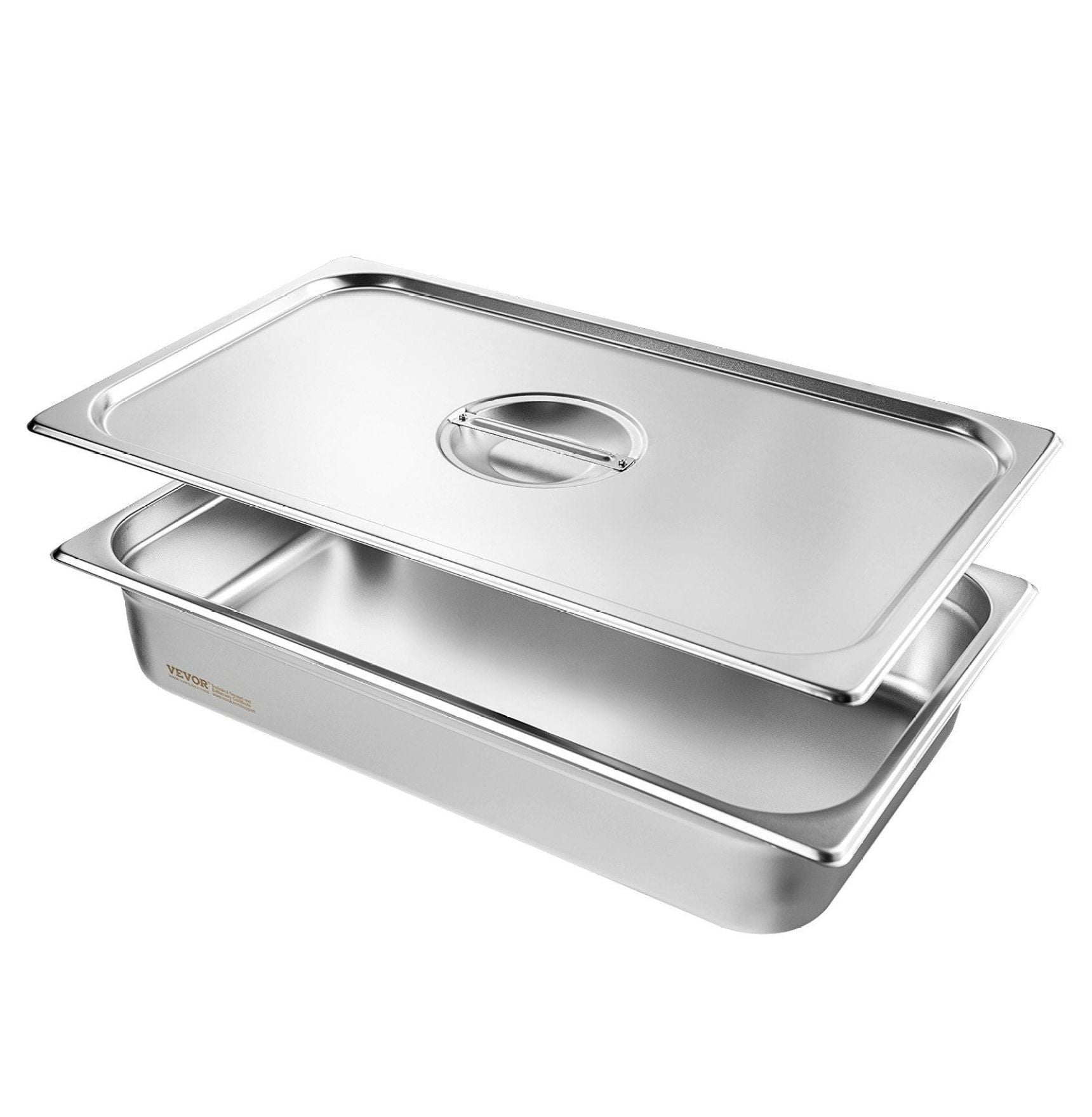 Hotel Pans Full Size 4 Pack with Lids, Stainless Steel Steam Pan - 0 ...