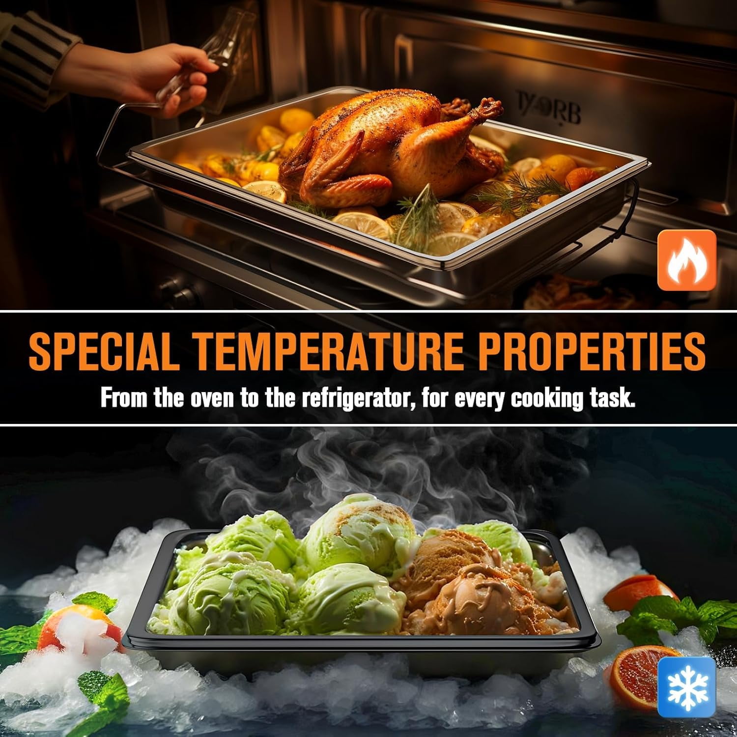 Hotel Pans Full Size 2.5" Deep, Restaurant Supplies Stainless Steam ...