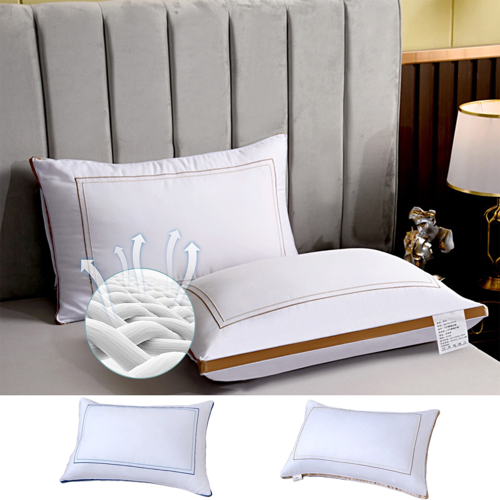 Hotel Quality Cool Memory Foam Pillow Inserts, High Elasticity Support ...