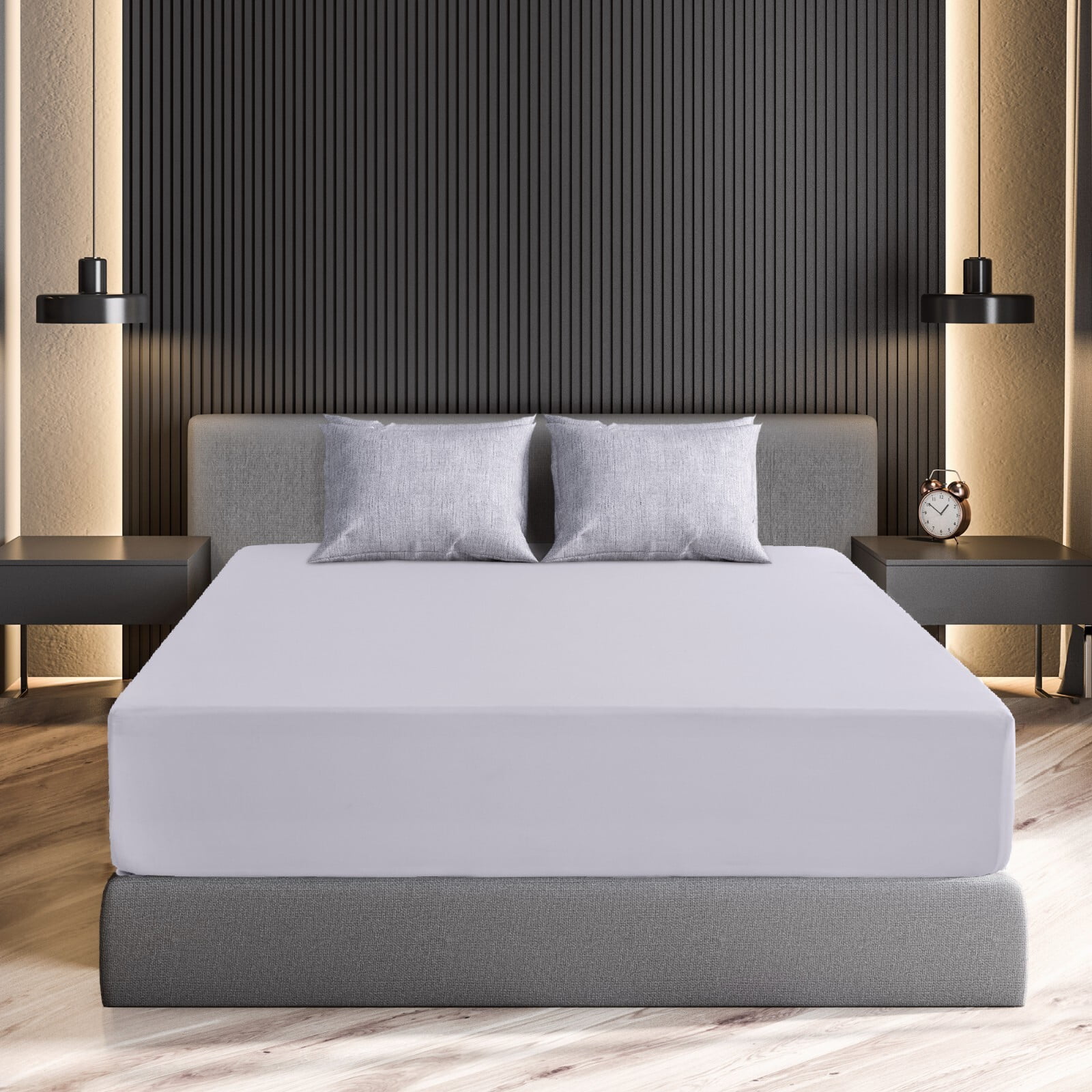 Hotel Quality Fitted Sheet Deep Pocket Breathable Soft Elastic Mattress ...