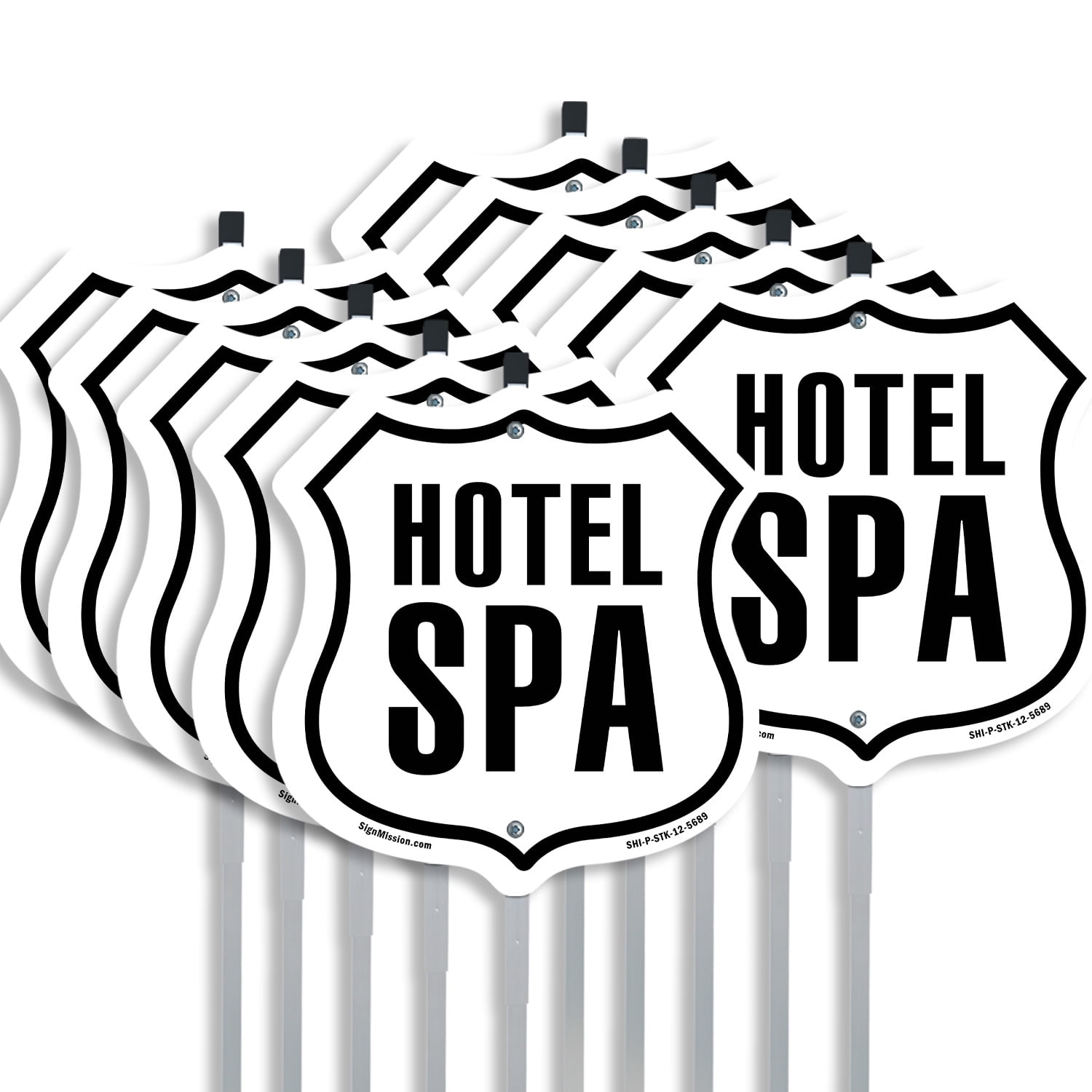 Hotel Spa (10 Pack) 12 inch X 12 inch Shield Shaped Commercial Grade ...