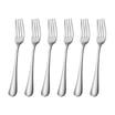 International Silver Forte Set of 6 Stainless Steel Dinner Fork Set ...