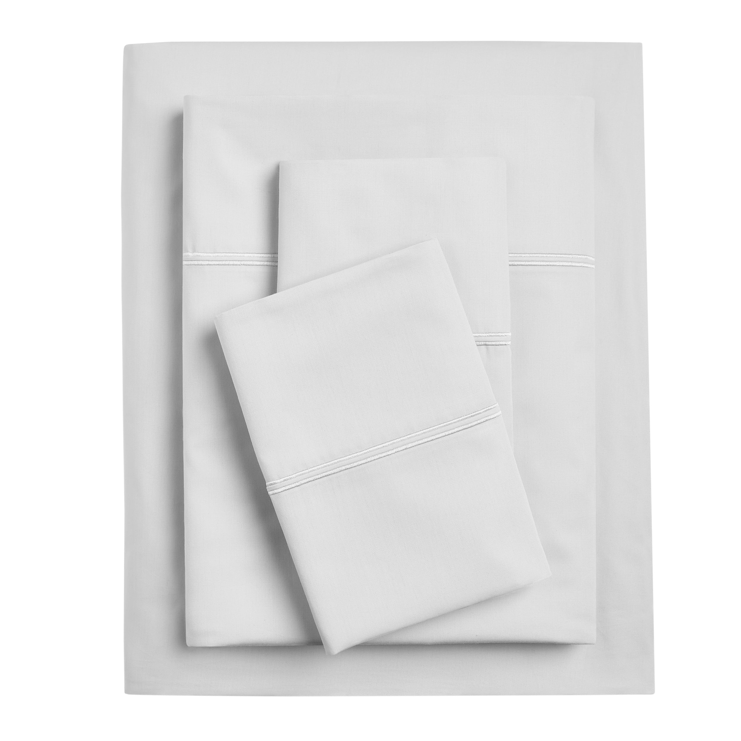 Platinum Silver Pima Cotton 300 TC Bed Sheet Set, Queen Size - Walmart.com