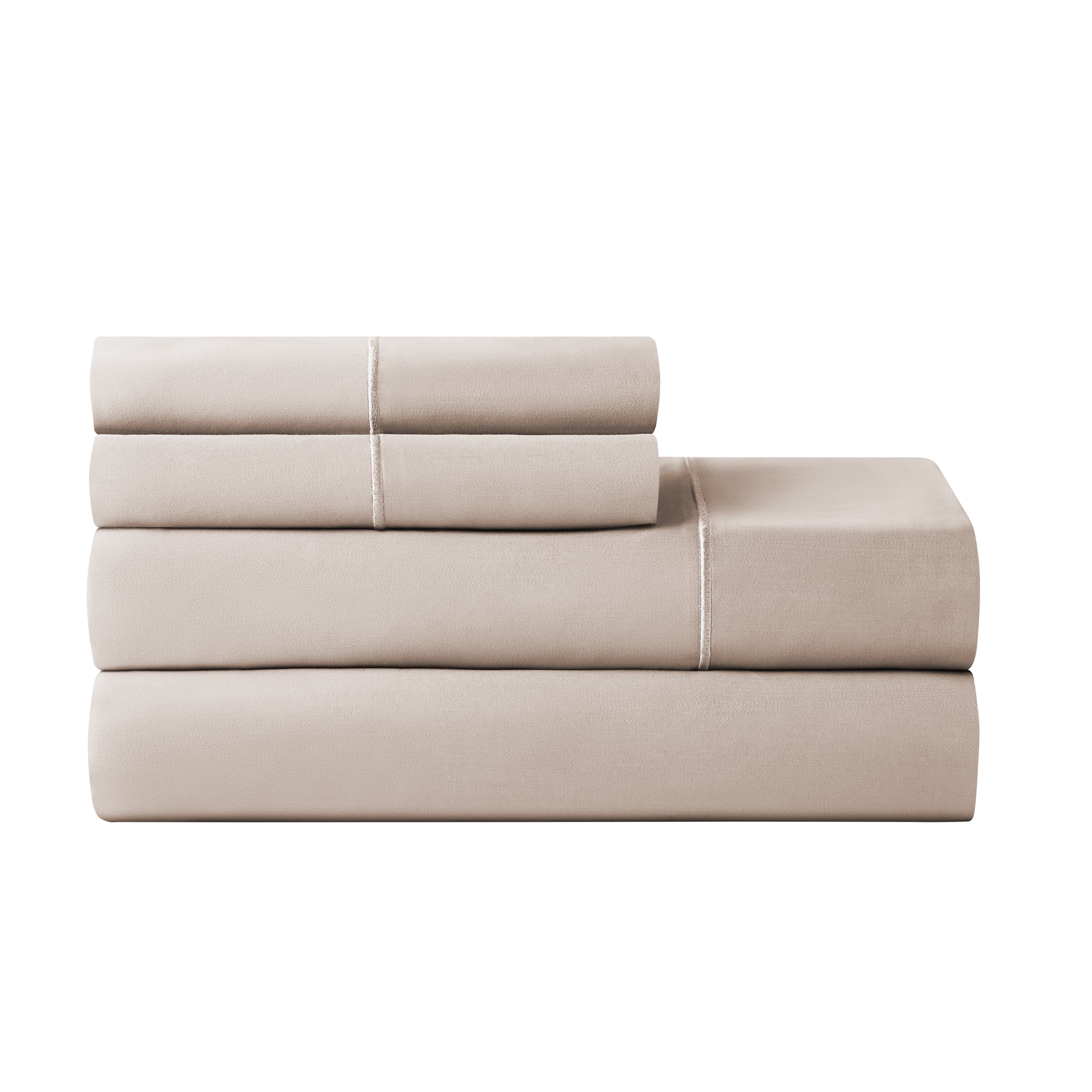 Hotel Style 4-Piece 600 Thread Count Taupe Egyptian Cotton Adult Bed ...