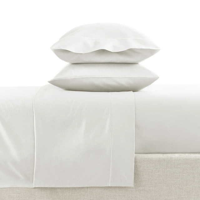 Hotel Style 4-Piece 600 Thread Count White Egyptian Cotton Bed Sheet ...