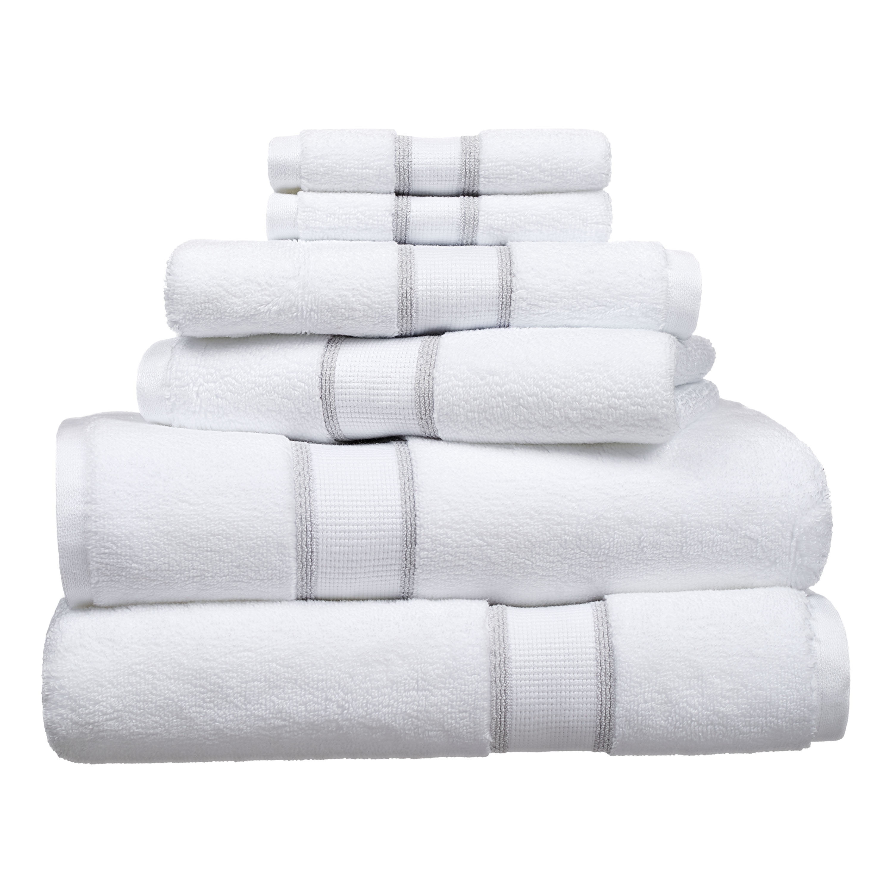 Hotel Style Egyptian Cotton Striped Towel Set - Luxury Bath - Walmart.com