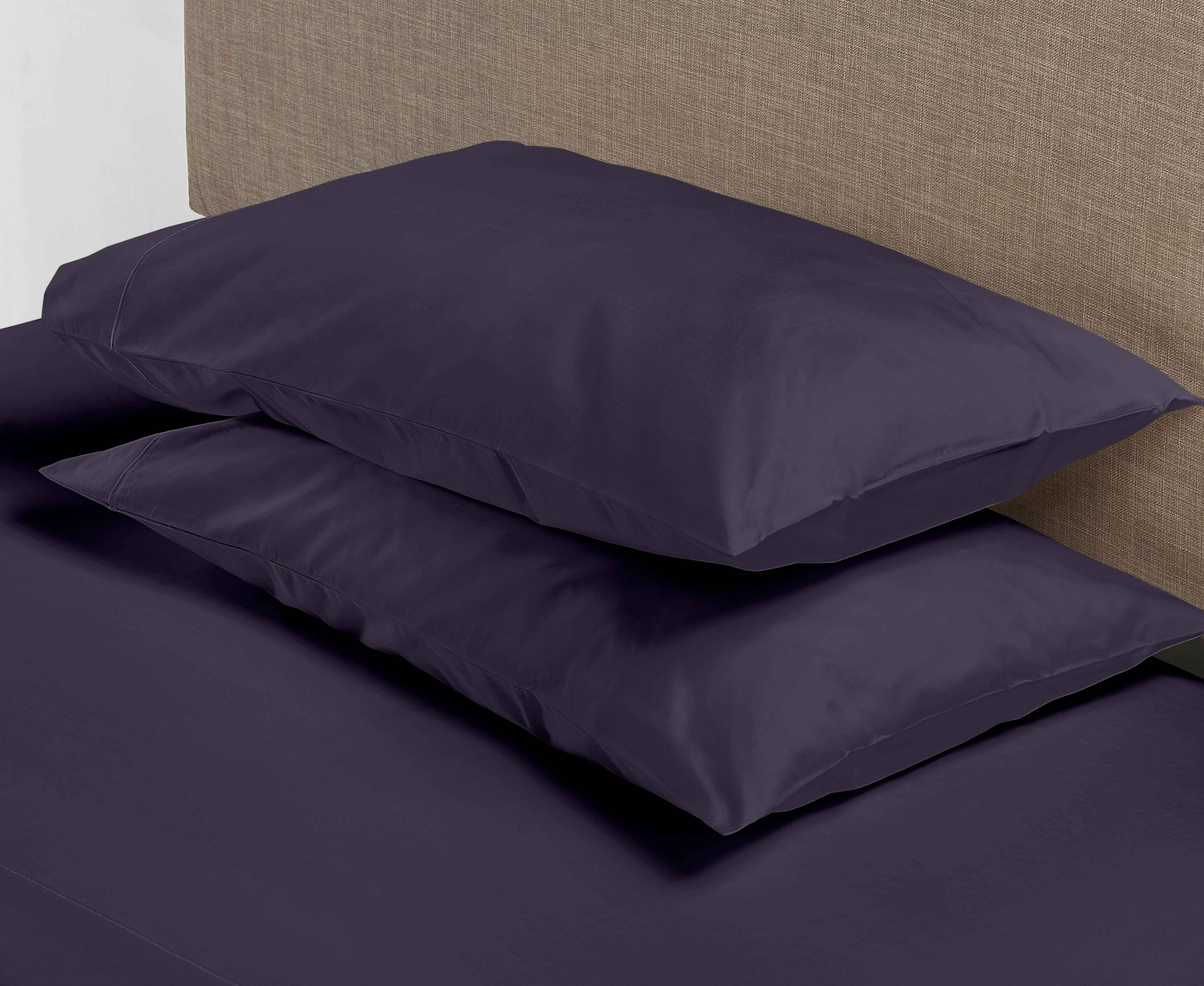 Hotel Style 600 Thread Count Luxury Cotton Pillowcases Standard Indigo ...