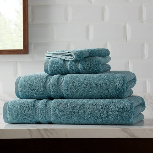 Hotel Style Turkish Cotton Bath Towel Collection Solid Print Teal 6 ...