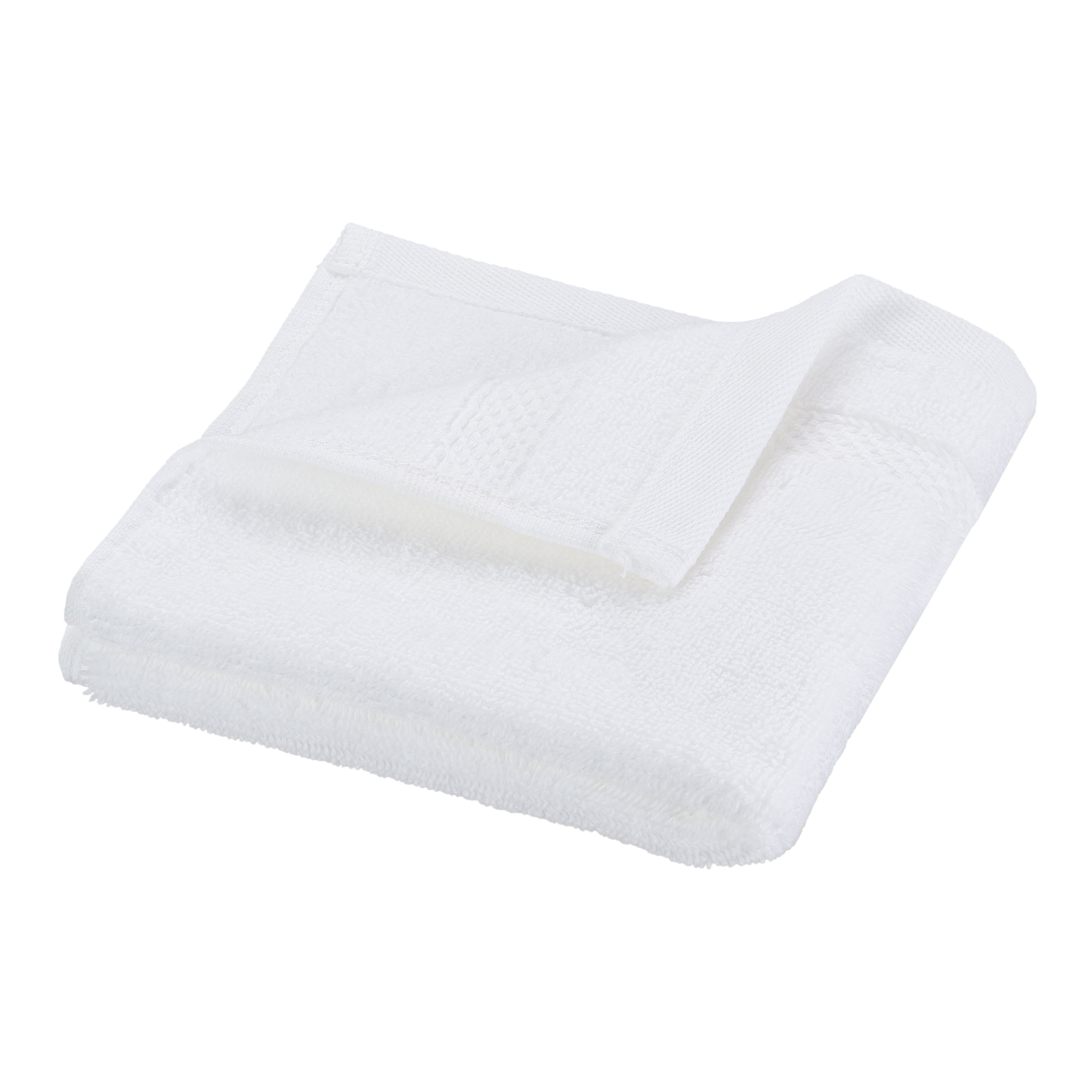 Hotel Style Turkish Cotton Bath Towel Collection Solid Print White