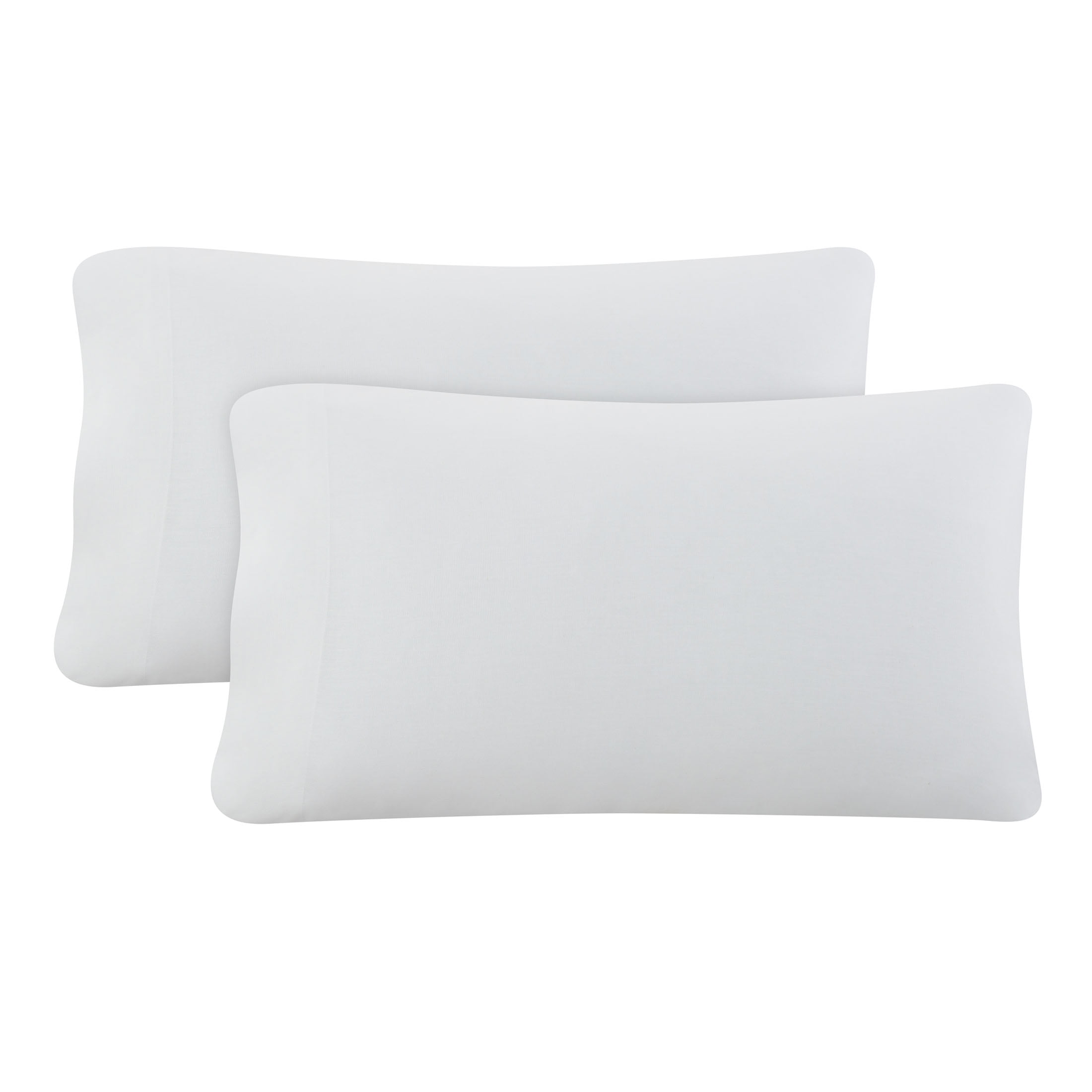 Hotel Style White Lyocell & Linen Blend Percale Pillowcases, Standard ...