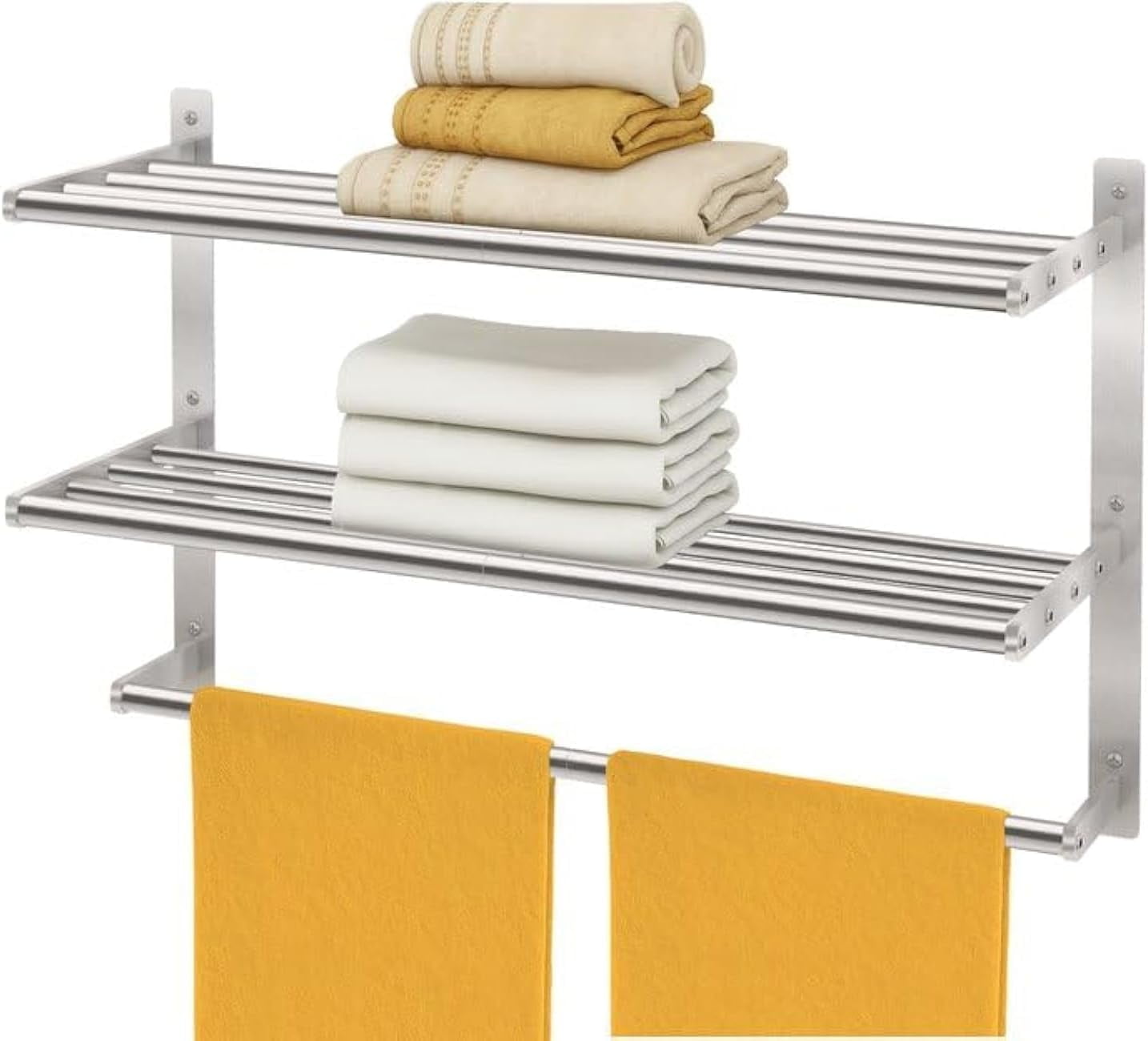 Hotel Towel Racks for Bathroom Wall Mounted, 24 Inch Towel Shelf for ...