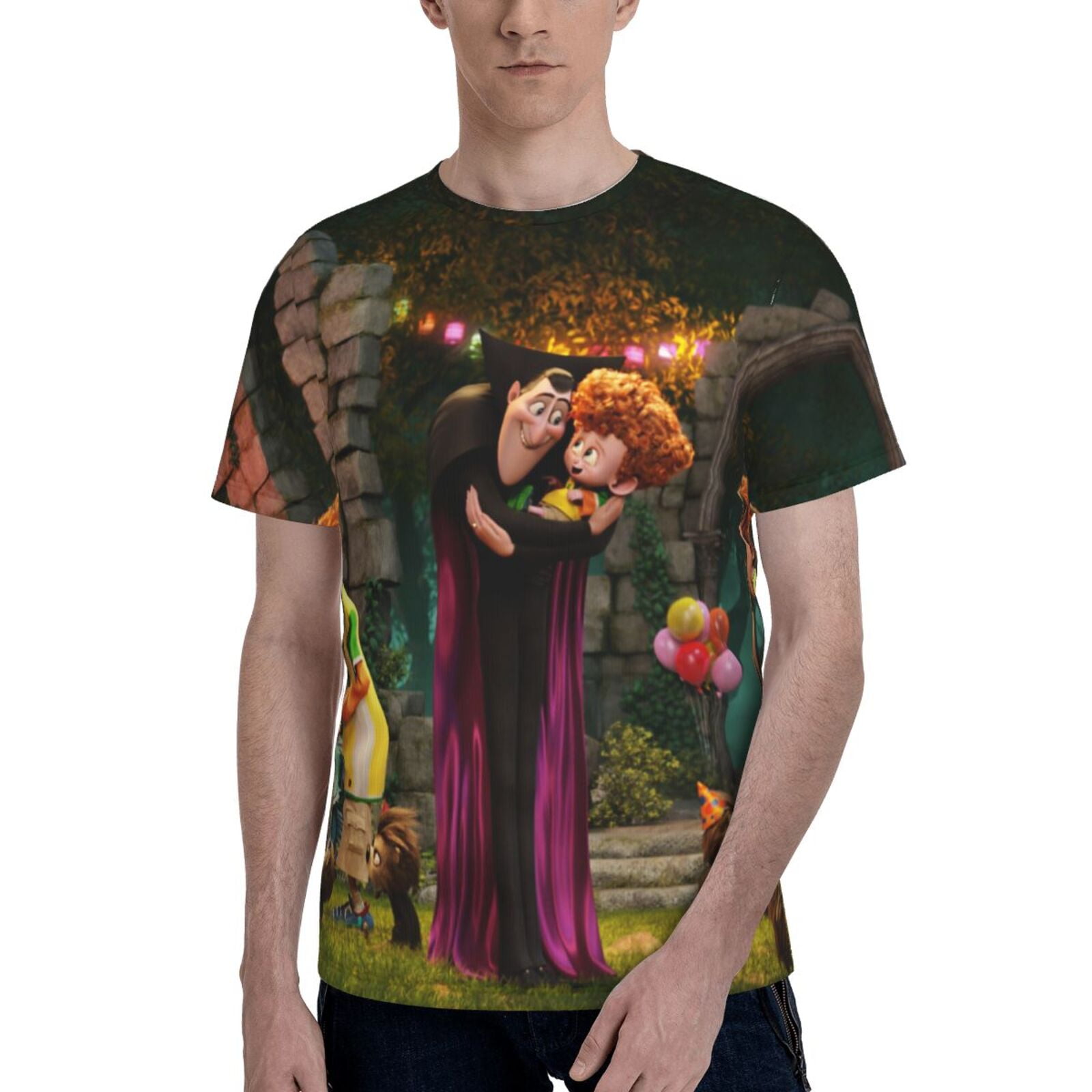 Hotel Transylvania Mens 3d Graphic Print Shirts Casual Short Sleeve Tee Shirts - Walmart.com