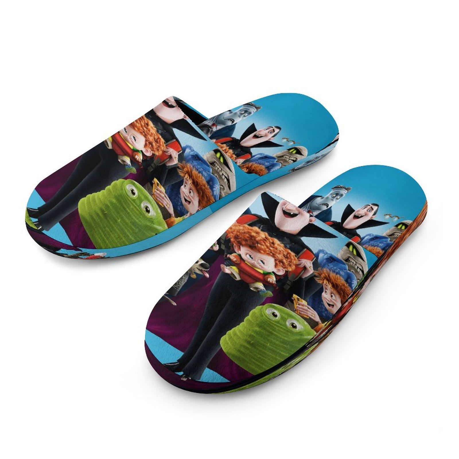 Hotel Transylvania Mens Cozy Slippers Warm Soft Plush Slipper Slip-on ...