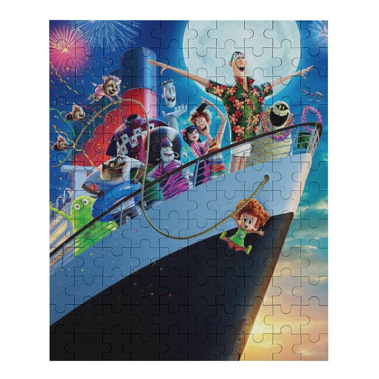 Hotel Transylvania Picture Puzzle 120 PCS Wooden Puzzle Artwork Jigsaw ...