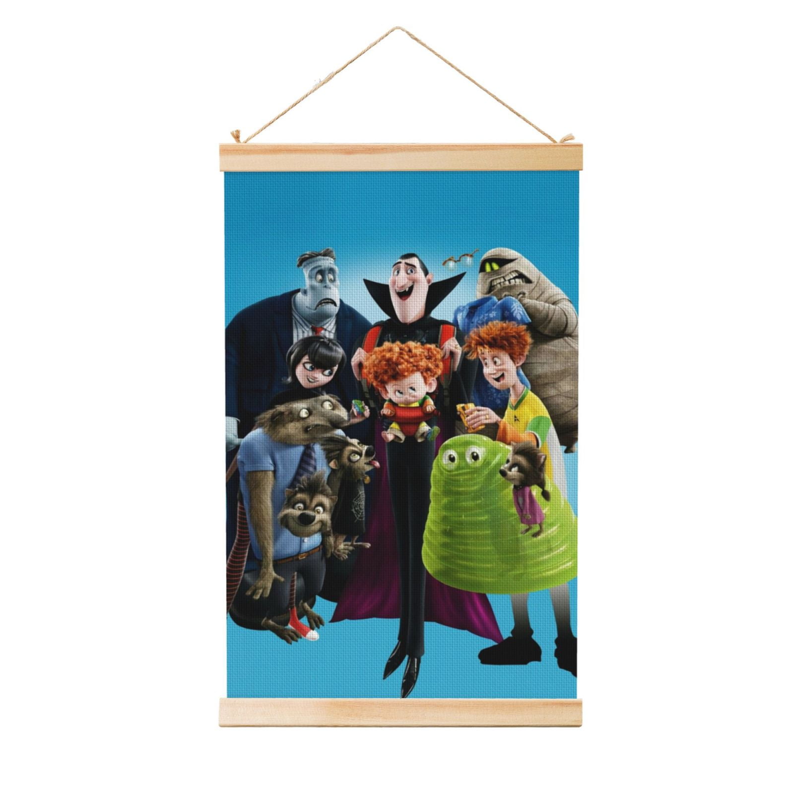 Hotel Transylvania Poster Canvas Wooden Shaft Hanging Poster Home Decor ...