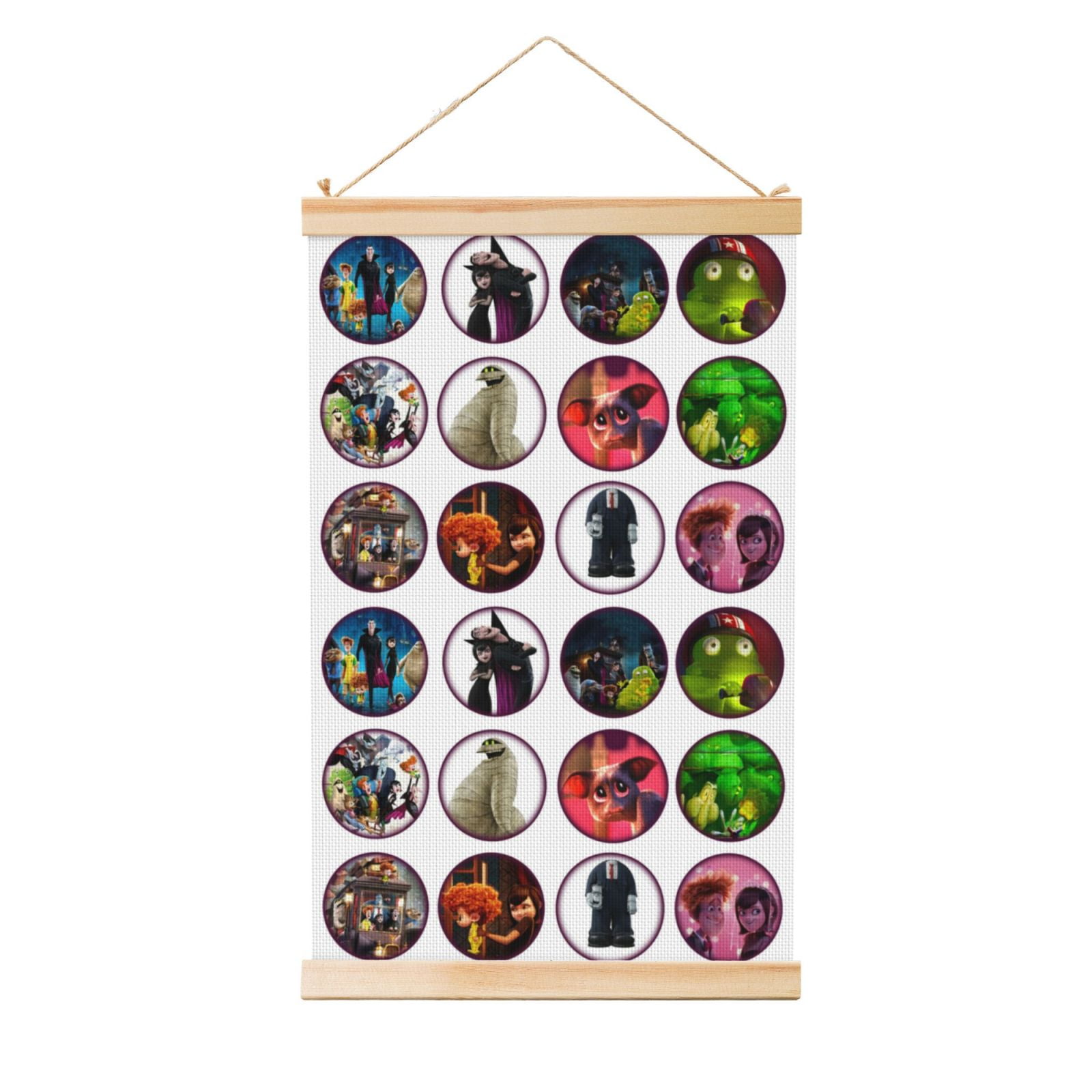 Hotel Transylvania Poster Canvas Wooden Shaft Hanging Poster Home Decor ...