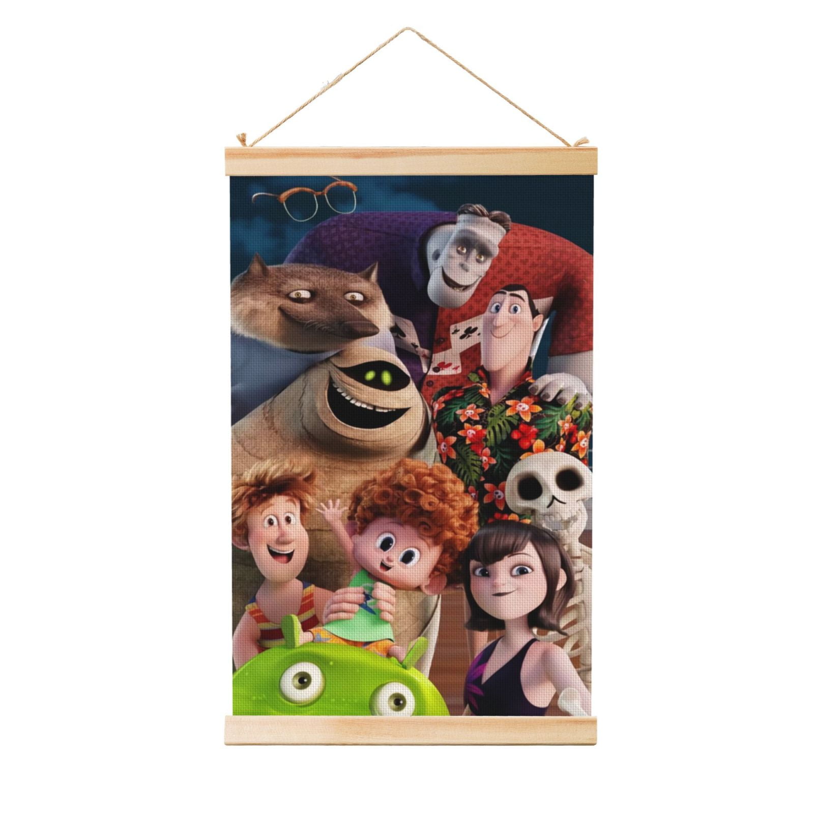 Hotel Transylvania Poster Canvas Wooden Shaft Hanging Poster Home Decor ...