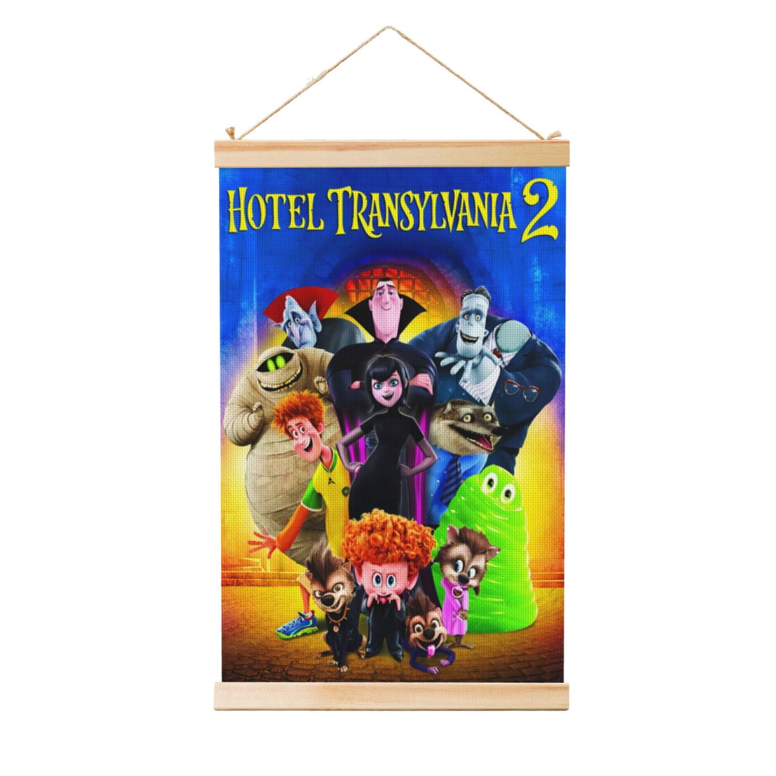 Hotel Transylvania Poster Canvas Wooden Shaft Hanging Poster Home Decor ...