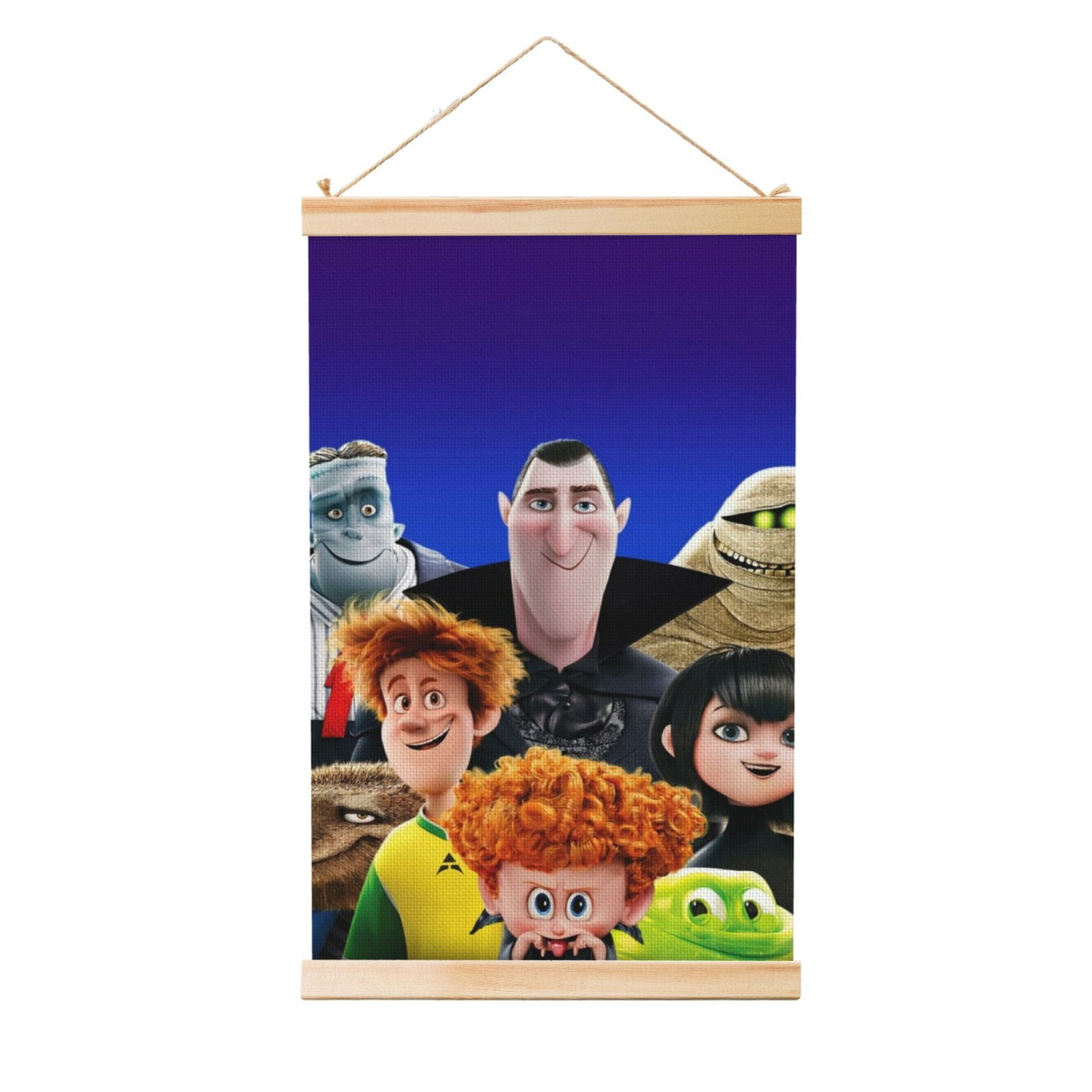 Hotel Transylvania Poster Canvas Wooden Shaft Hanging Poster Home Decor ...