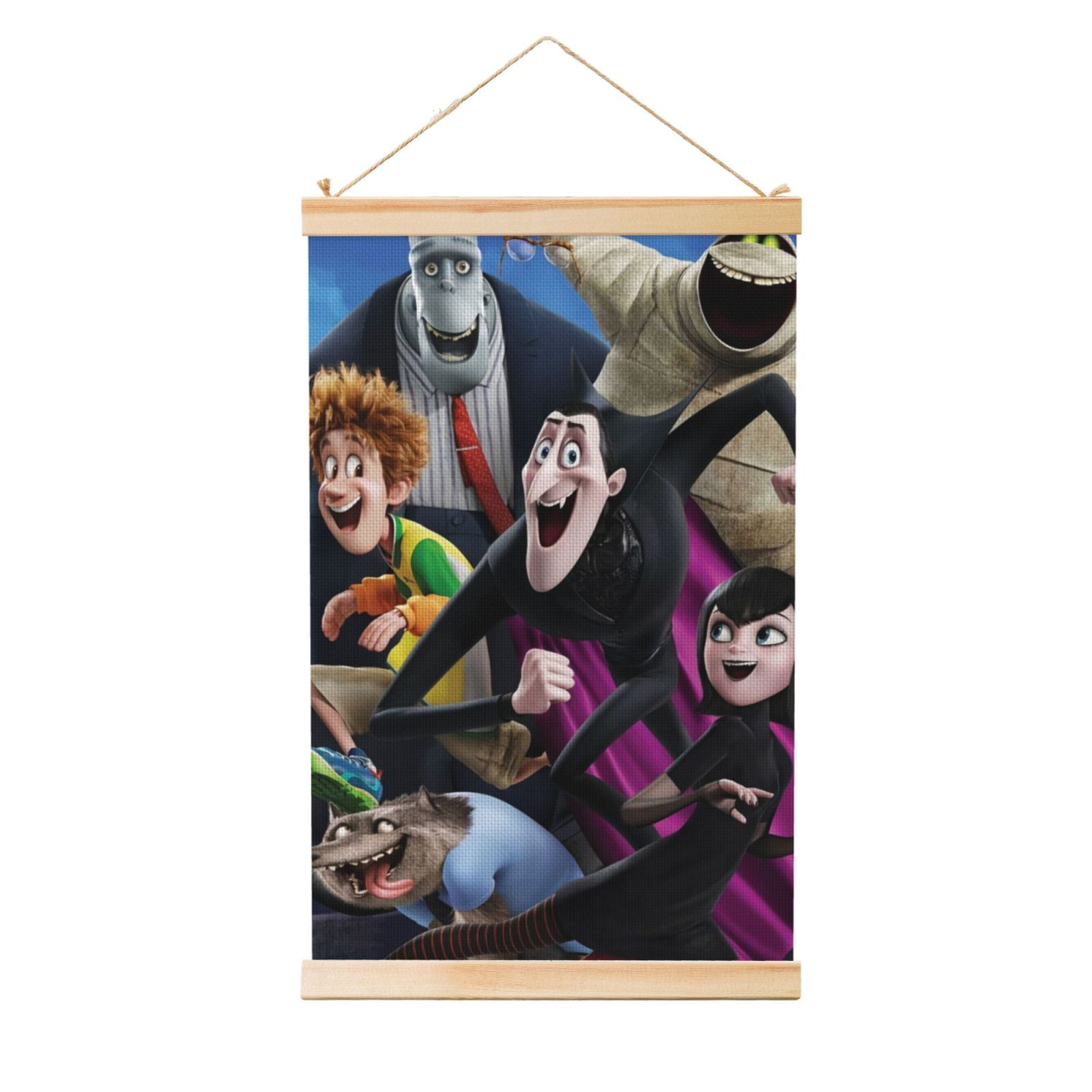 Hotel Transylvania Poster Canvas Wooden Shaft Hanging Poster Home Decor ...