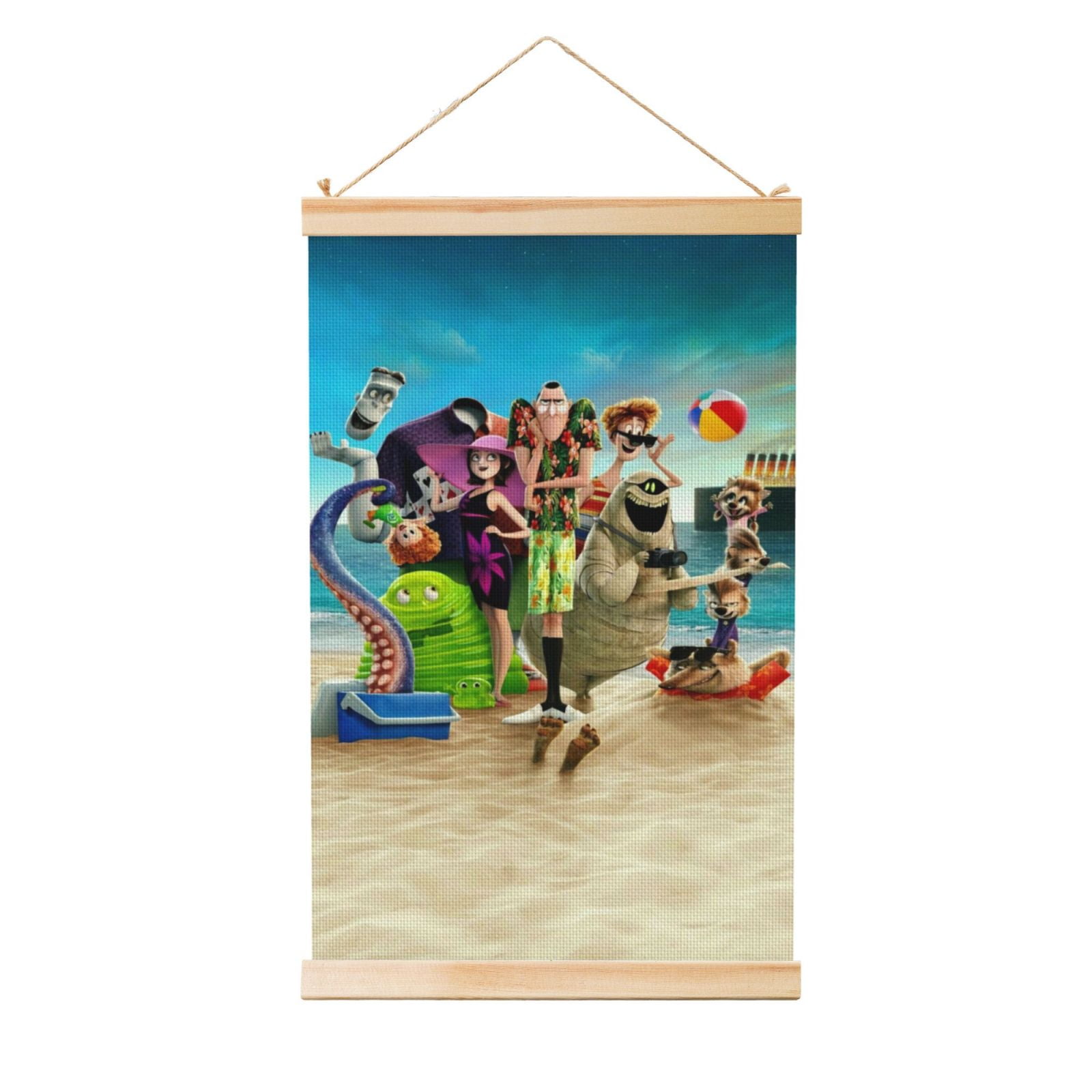 Hotel Transylvania Poster Canvas Wooden Shaft Hanging Poster Home Decor ...